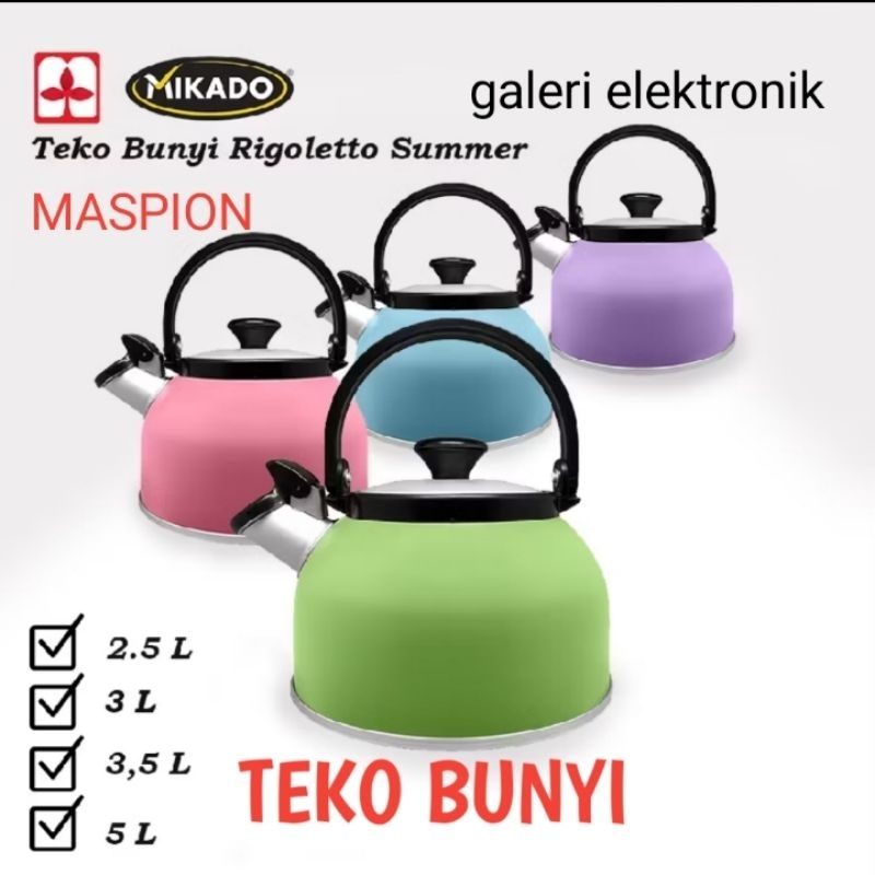 Jual Teko Bunyi Maspion Teko Siul Maspion Ceret Siul Rigoletto Summer ...