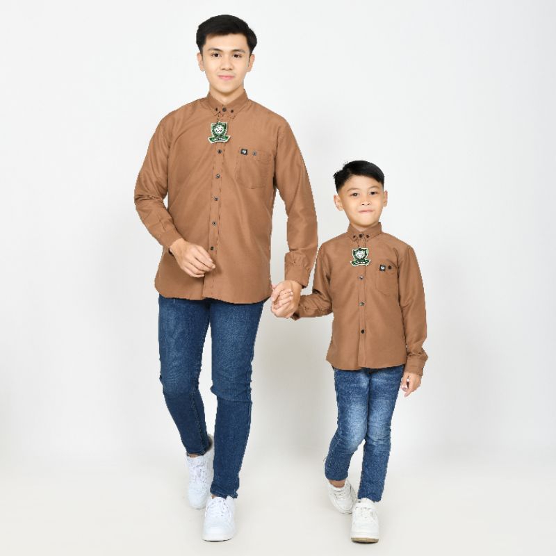 Jual MOCCA / MILO KEMEJA POLOS COUPLE AYAH DAN ANAK LENGAN PANJANG ...