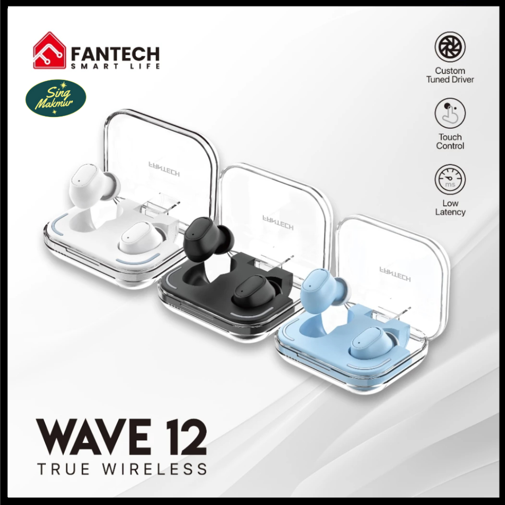 Jual Fantech TWS Earphone Low Latency Bluetooth 5.3 Wireless Wave 12 ...