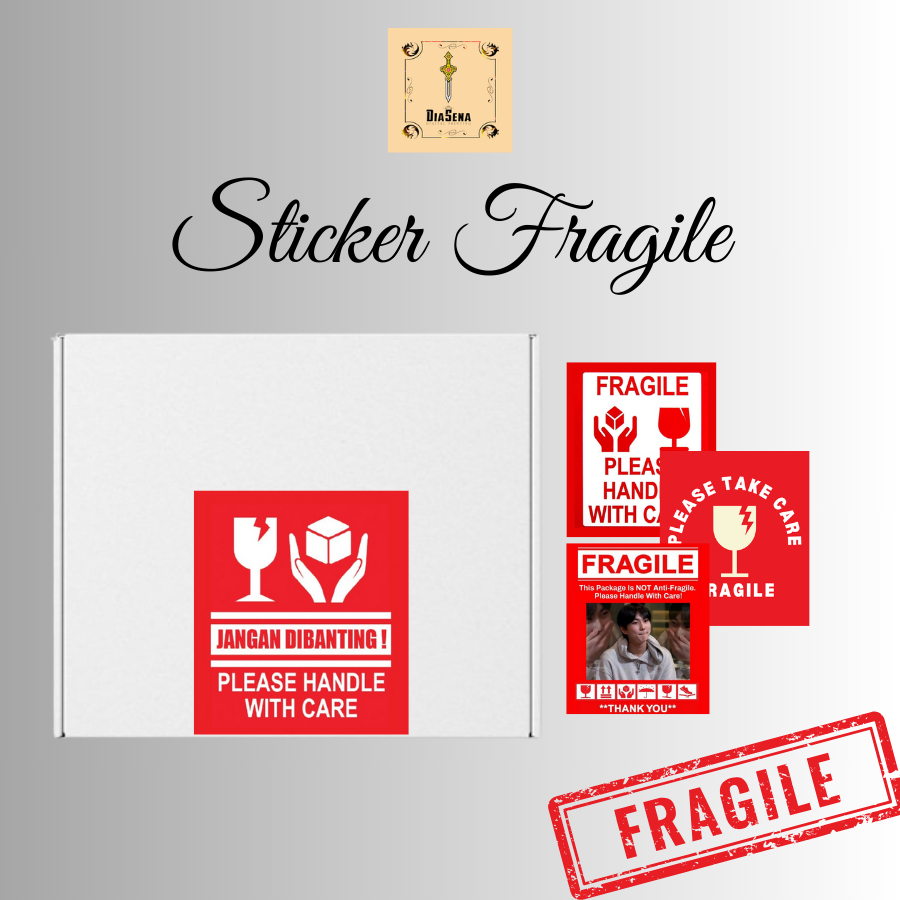 Jual Sticker Fragile Persegi Stiker Pecah Belah Pengiriman Paket Box ...