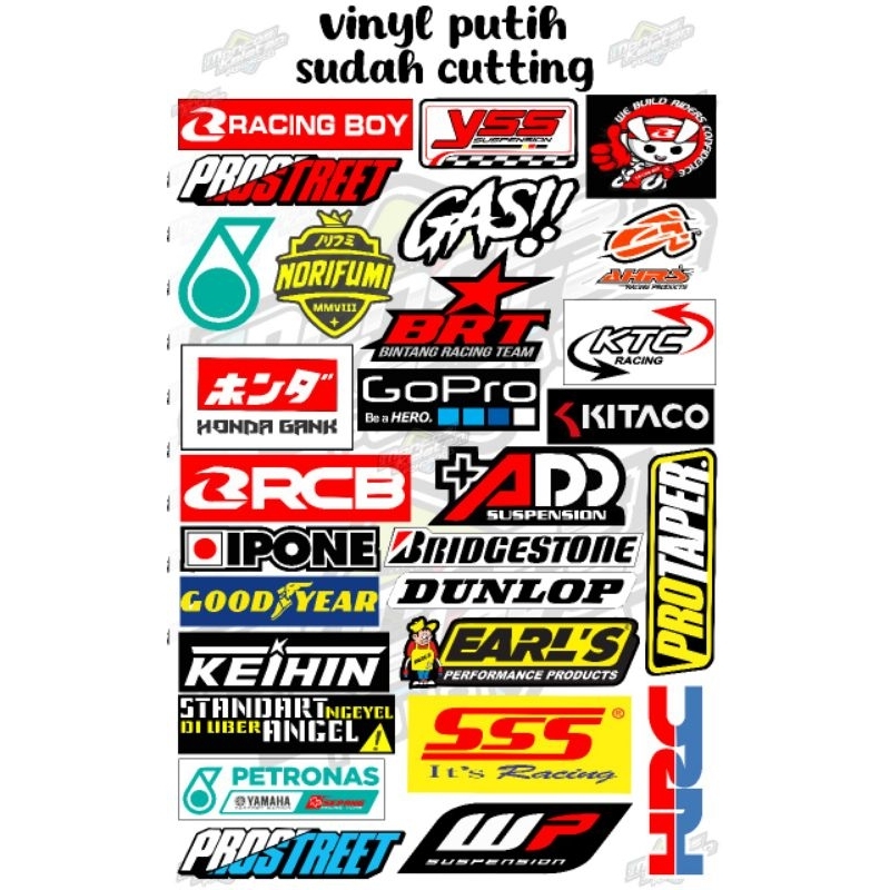 Jual STICKER RACING / STIKER MOTOR 1 PACK ISI 20-25 PCS | Shopee Indonesia