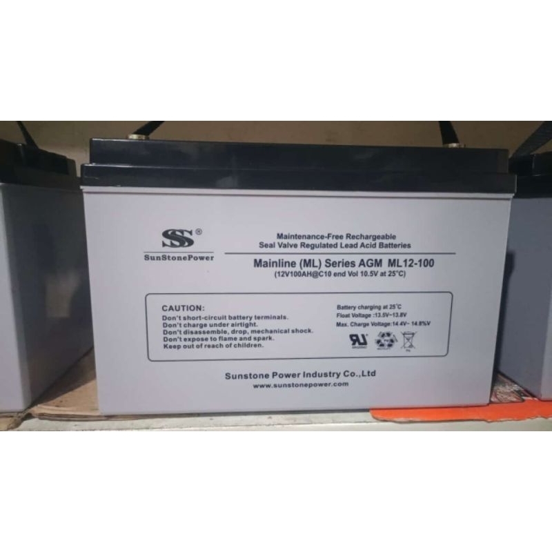 Jual BATTERY VRLA merek SS Sunstone power 12v 100ah | Shopee Indonesia