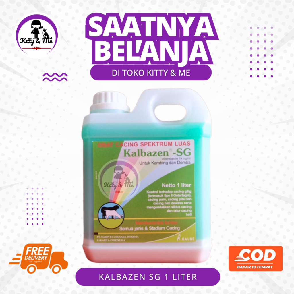 Jual KALBAZEN SG 1 LITER - Obat Cacing Oral Efektif Basmi Cacing ...