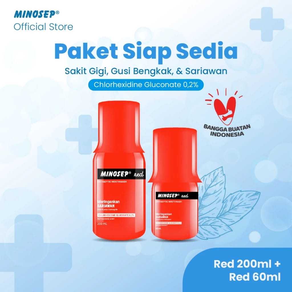 Jual MINOSEP GARGLE 2% (MERAH) OBAT KUMUR ANTISEPTIK - ED 08/2027 ...