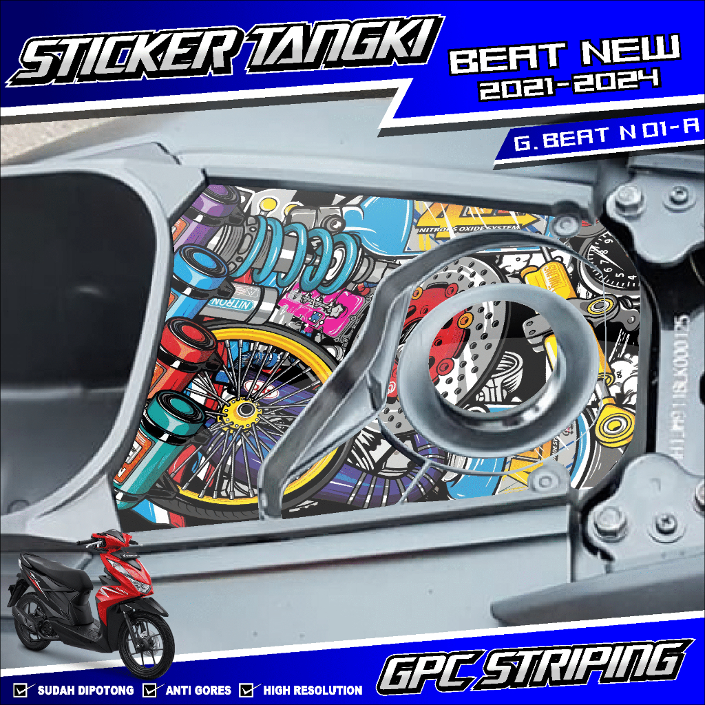 Jual STICKER TANGKI BEAT NEW 2020-2024 KEREN TERBARU GPC 001 | Shopee ...