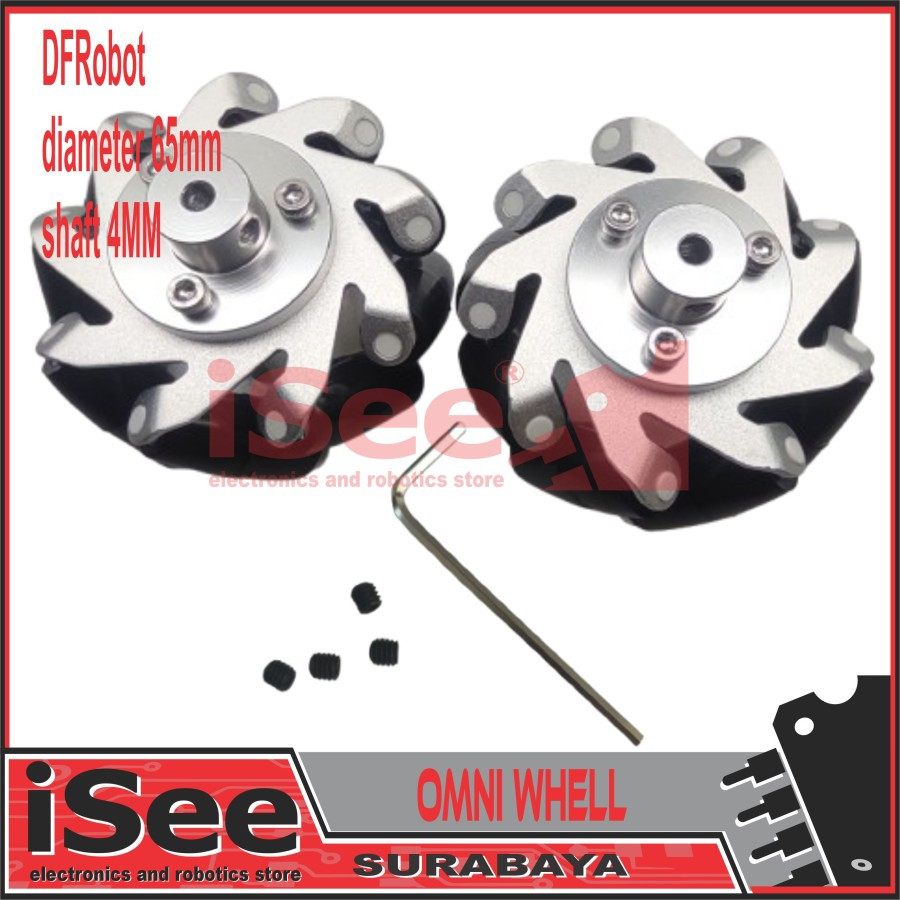 Jual DFRobot Metal Mecanum Wheel omni roda bebas with Motor Shaft ...