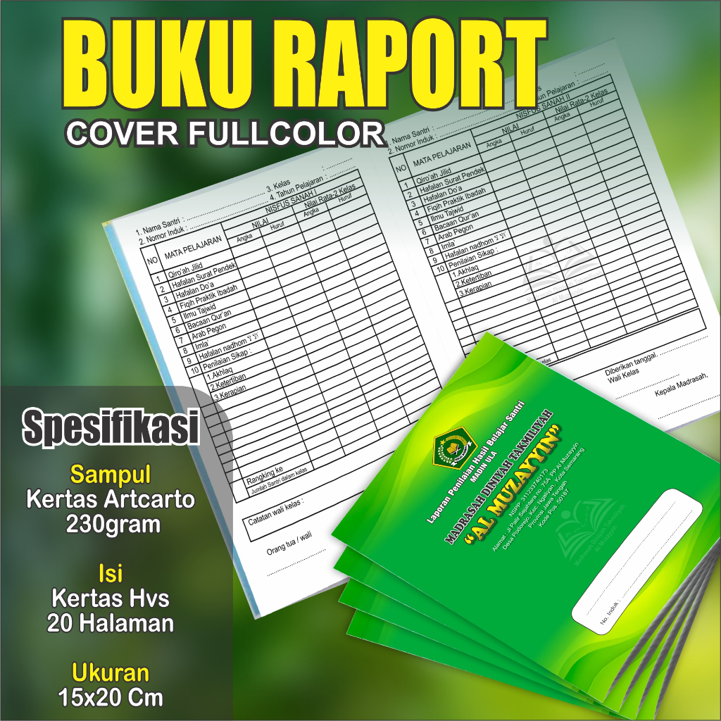 Jual Buku Raport TK,TPQ,TPA,PAUD,RA | Shopee Indonesia