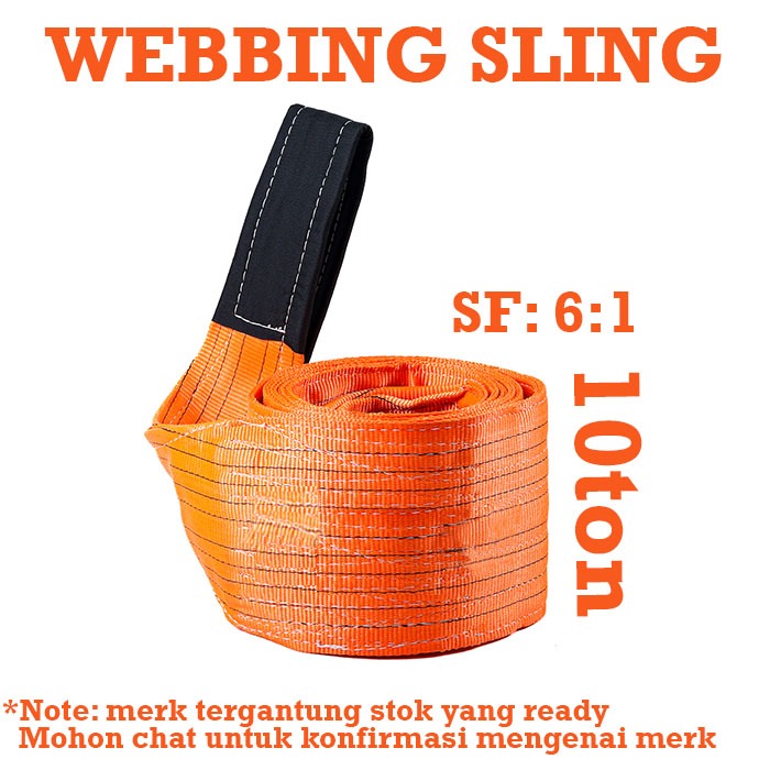 Jual WEBBING SLING BELT 10 TON X 6 METER - LIFTING STRAP 10T X 6M TALI ...