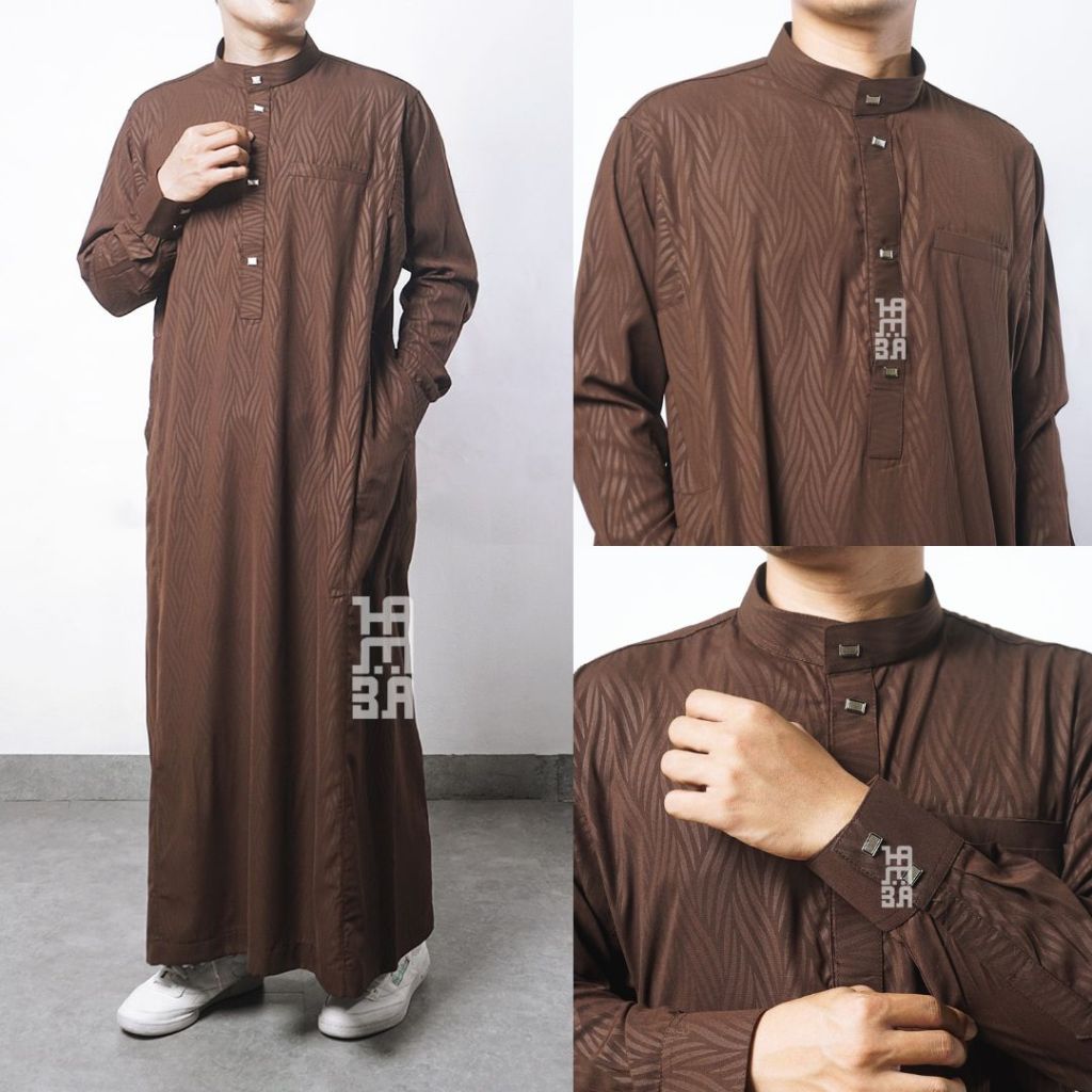 Jual hamba.co - gamis pria jubah arab kerah bulat KAUTSAR lengan ...