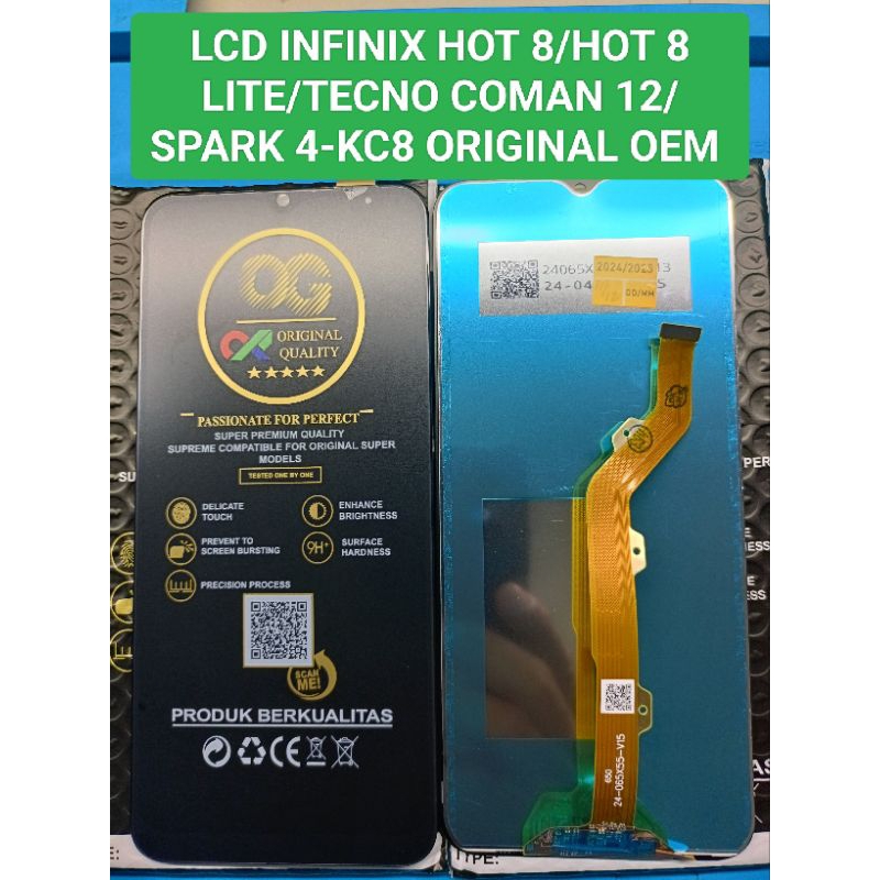 Jual LCD INFINIX HOT 8/HOT 8 LITE/TECNO COMAN 12/SPARK 4-KC8 +PACKING ...