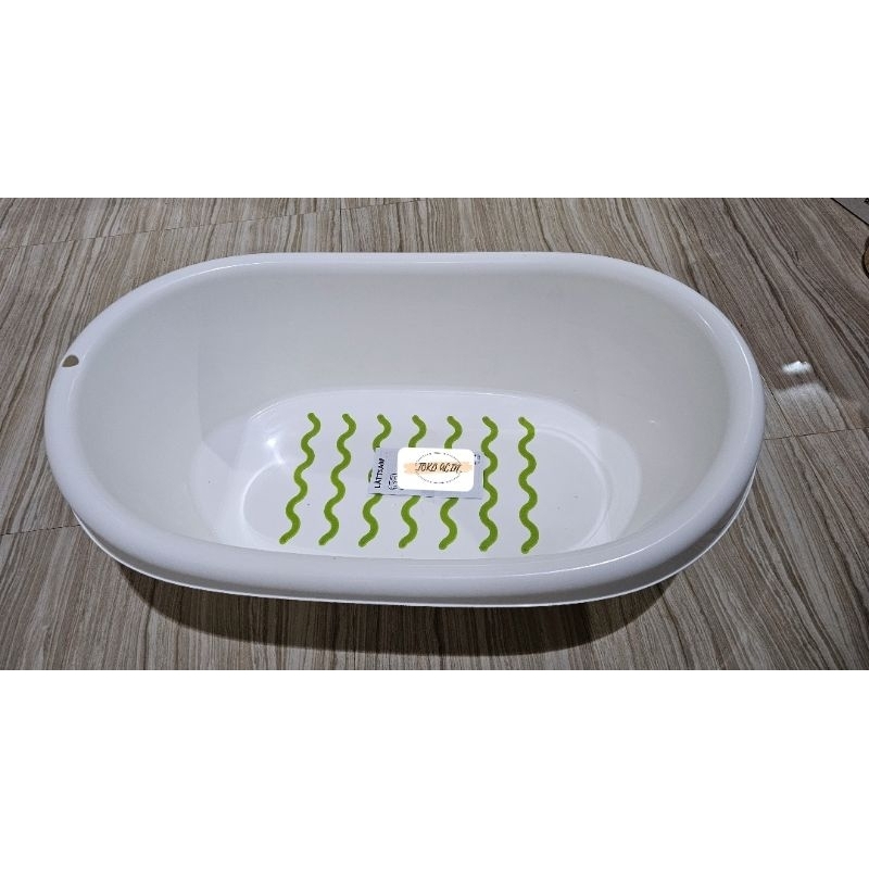 Jual Lattsam tempat mandi bayi putih hijau/bak mandi bayi, bak bayi ...
