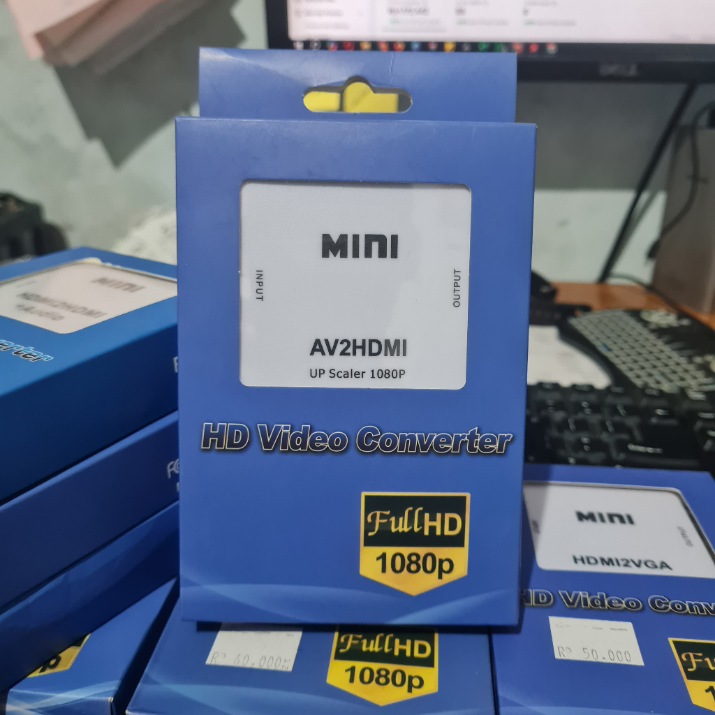 Jual ADAPTER AV TO HDMI HD VIDEO CONVERTER AV2HDMI BOX INPUT OUTPUT TV ...