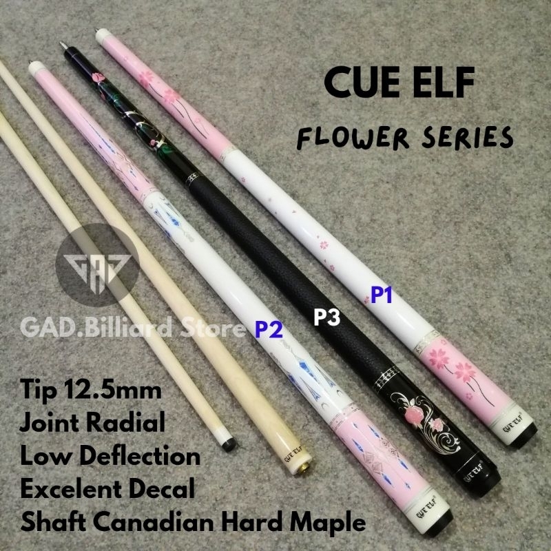 Jual CUE ELF FLOWERS SERIES Stik Play Billiar | Joint Radial | Shopee ...