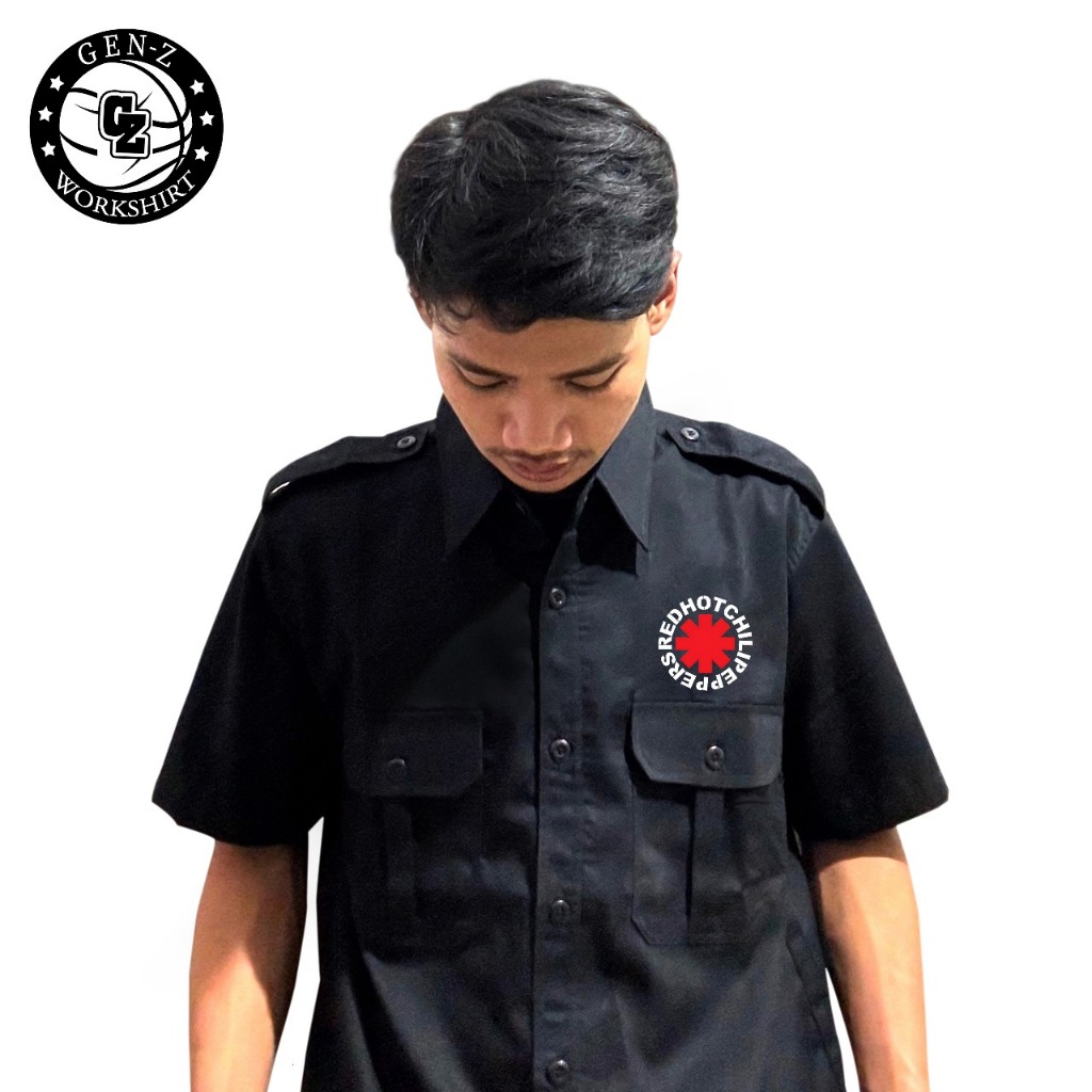 Jual Gen-Z Workshirt Kemeja PDH Red Hot Chili Peppers Vintage | kemeja ...
