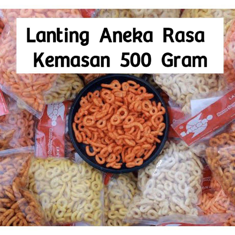 Jual Lanting Aneka Rasa Kemasan 500 Gram Lanting Singkong Lanting Khas ...