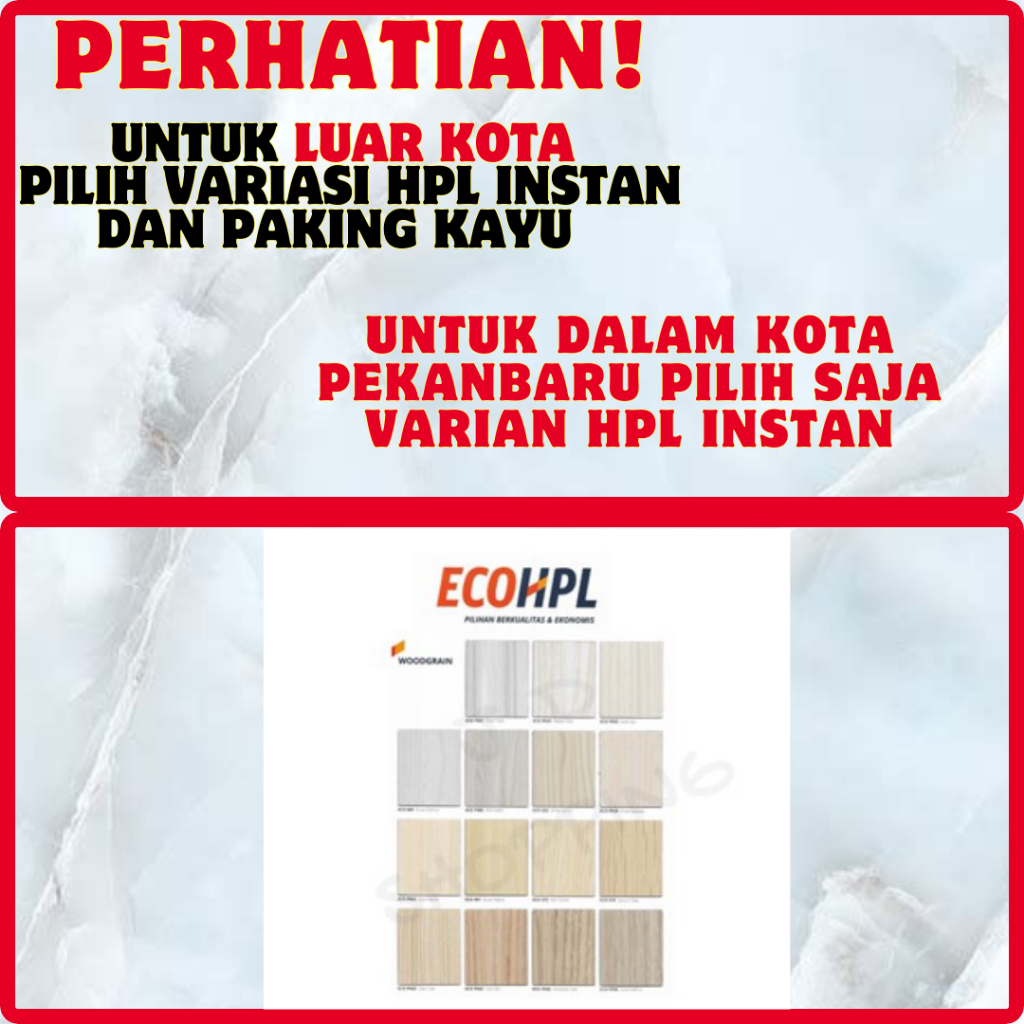 Jual (LUAR KOTA WAJIB PALLET KAYU) HPL ECO P061/045/048/050/056/065/055/062/043/042 | Shopee ...