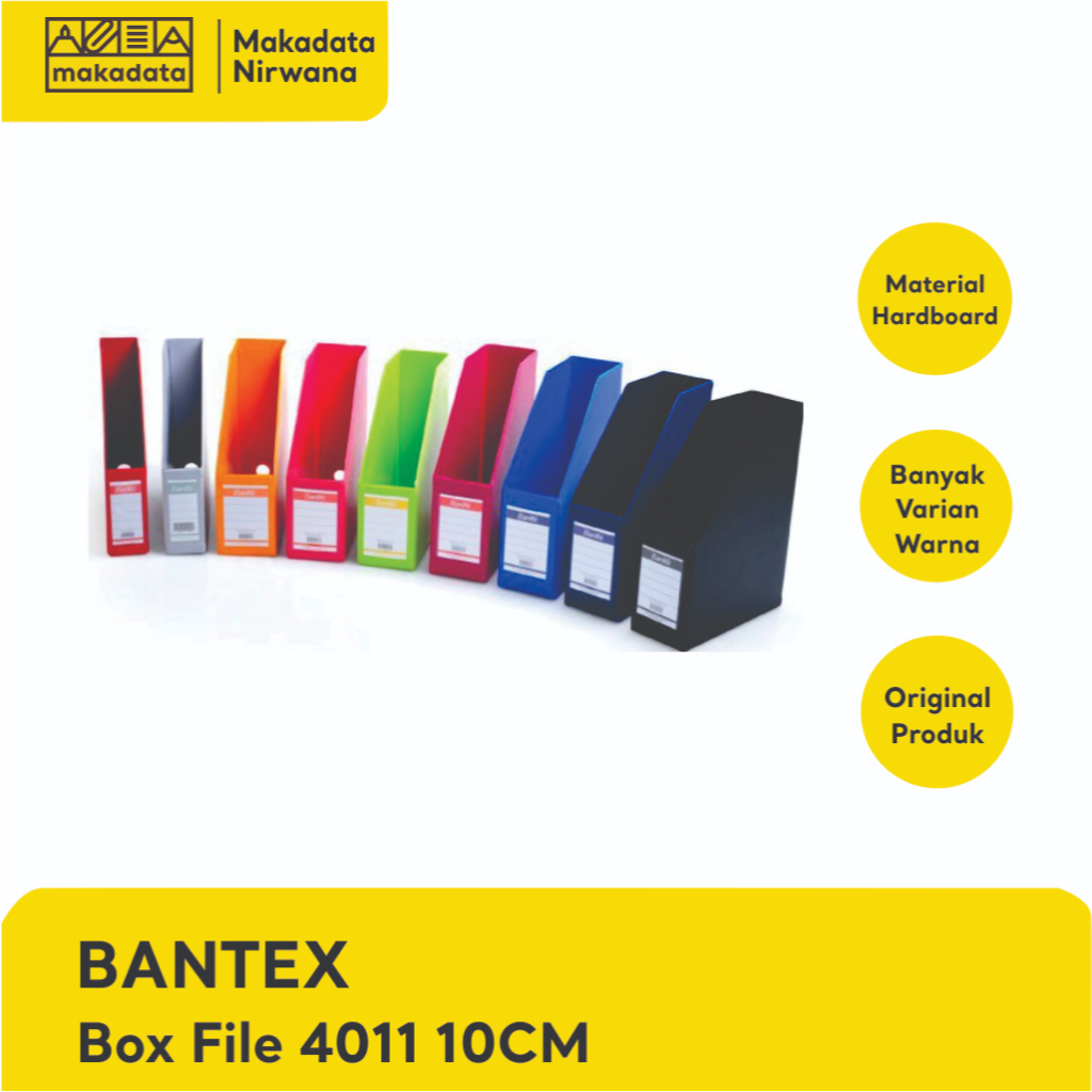 Jual BANTEX BOX FILE/DOKUMEN KEEPER F4 4011 FOLIO - 10CM ANEKA WARNA (1 ...