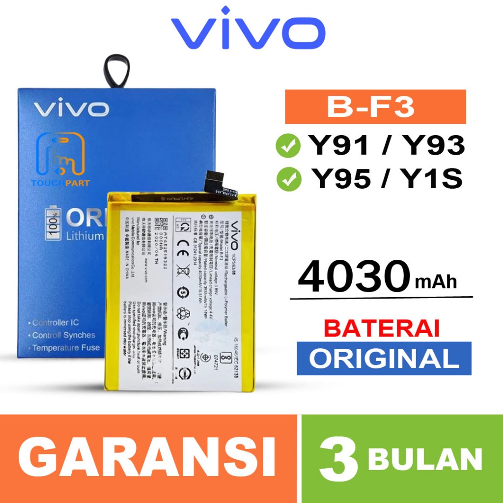 Jual BATERAI BATRE VIVO Y91 / Y93 / Y95 / Y1S / B-F3 BF3 ORIGINAL ...
