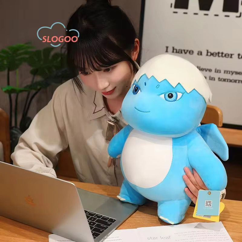 Jual Simko Toys - Boneka Blue Dragon With Egg Naga Susu Nailong 30 cm ...