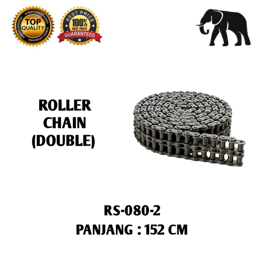 Jual ROLLER CHAIN RS 80-2 RANTAI SPROCKET DOUBLE ROLLER CHAIN RS 80 - 2 ...