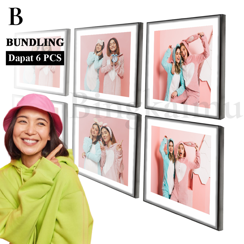 Jual Bingkaimu Paket Cetak Foto 20x20 + Bingkai Frame 6 PCS Bingkai ...
