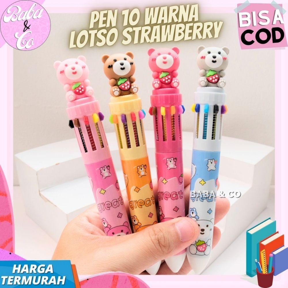 Jual PULPEN LOTSO 10 WARNA LUCU UNIK PEN CETEK 10 WARNA LOTSO TINTA GEL ...