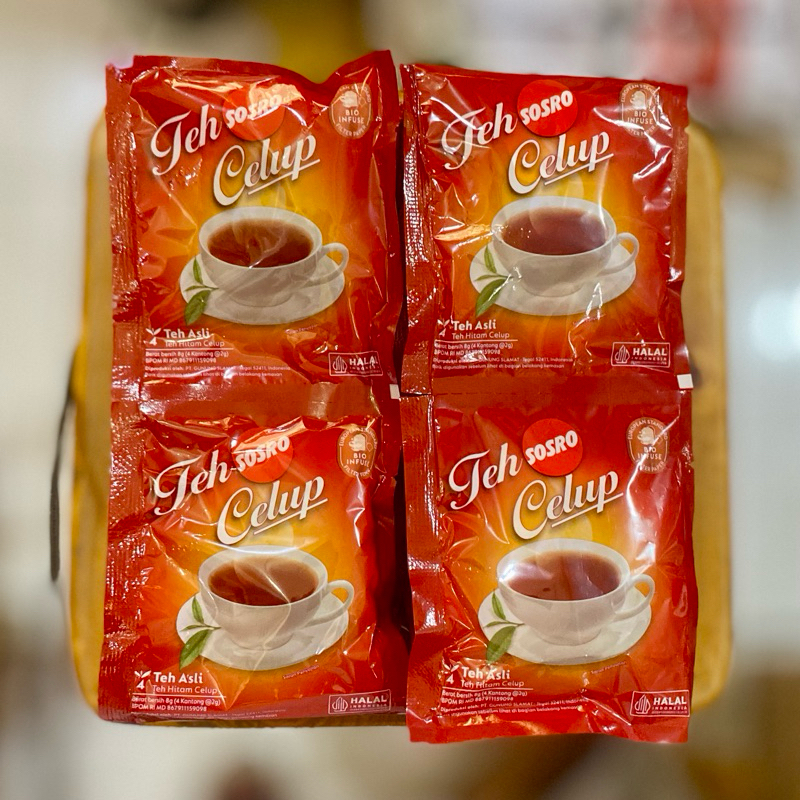Jual TEH CELUP SOSRO SACHET ( PACK-20 SACHET ) | Shopee Indonesia