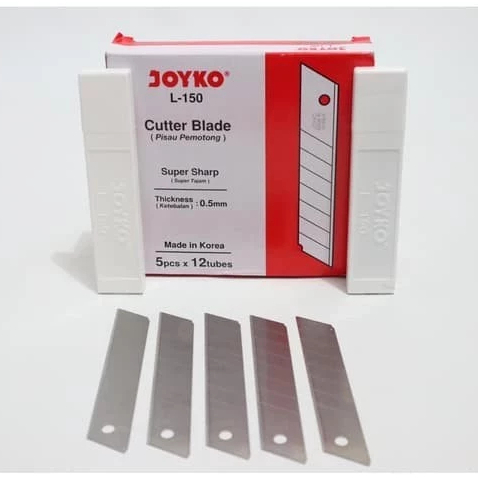Jual Mata Pisau Kater Besar Isi 5 Pcs Joyko L-150 Refil Cutter Cuter ...