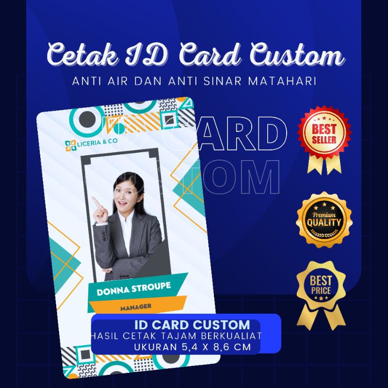 Jual CETAK ID CARD 2 SISI BISA SATUAN KARTU MEMBER, KARTU PELAJAR ...