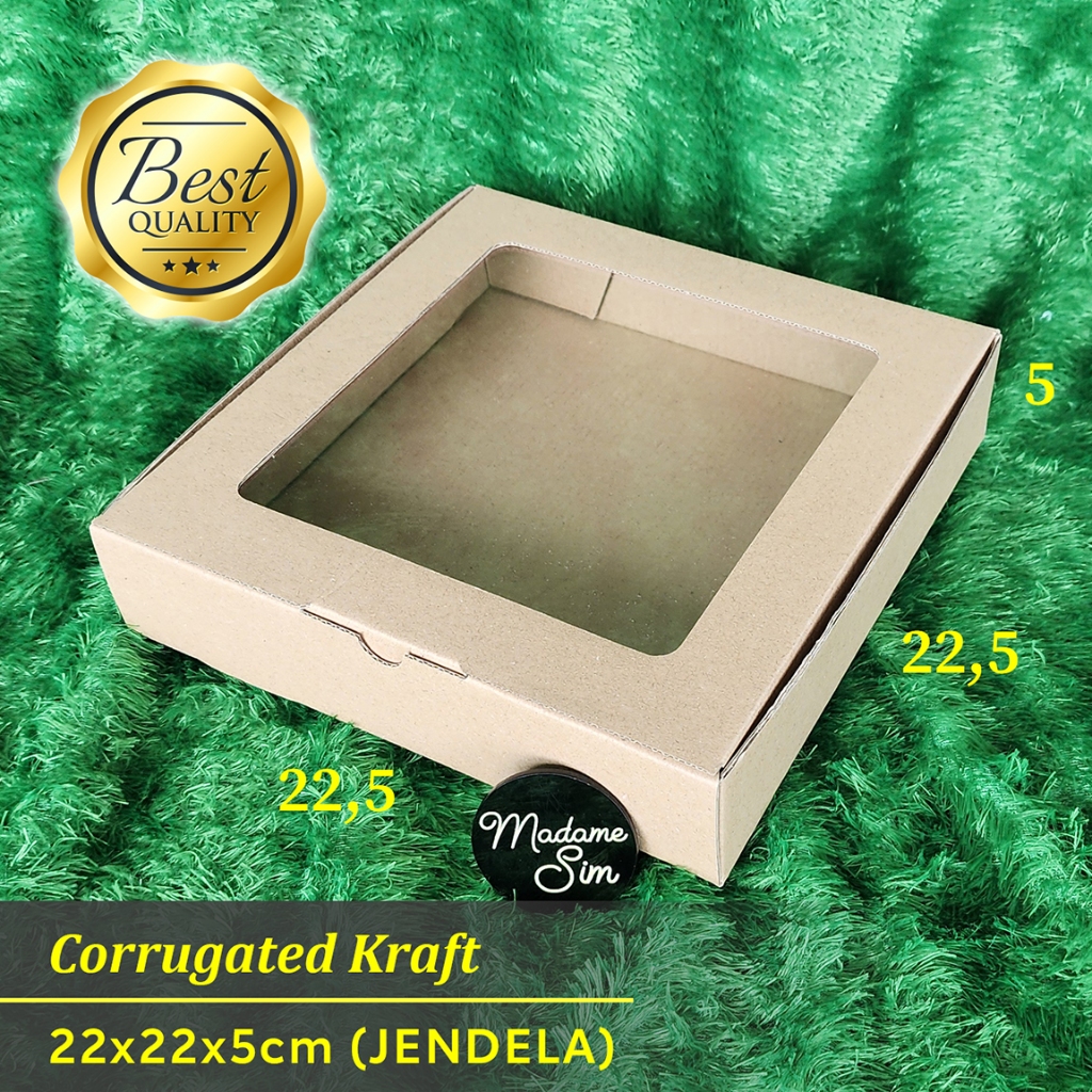 Jual BOX PIZZA - KOTAK BROWNIES - DUS COOKIES 22x22x5 - JENDELA (ISI ...