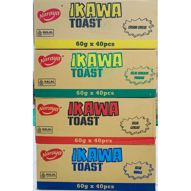 Jual Naraya Ikawa Toast 60g x 40pcs (1dus 40pcs) | Shopee Indonesia