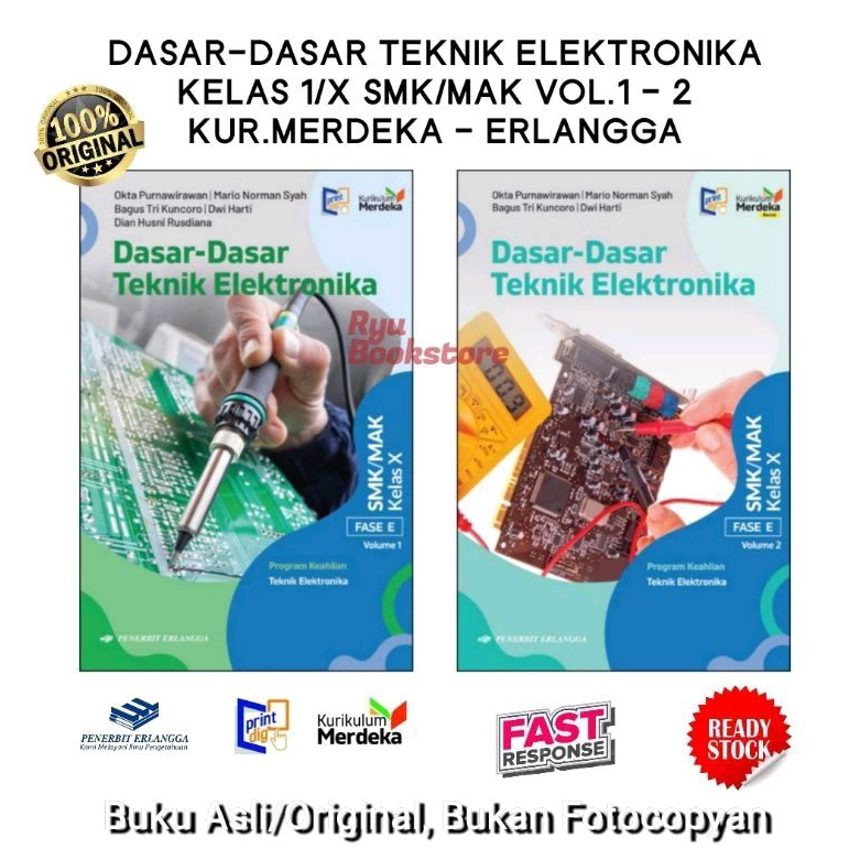 Jual Dasar-Dasar Teknik Elektronika Vol.1-2 Kls.1/10 SMK KM | Erlangga ...