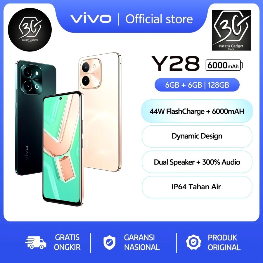 Jual Vivo Y28 6/12GB & 8/128GB & 8/256GB | Garansi Resmi | [BATAM] | Shopee Indonesia