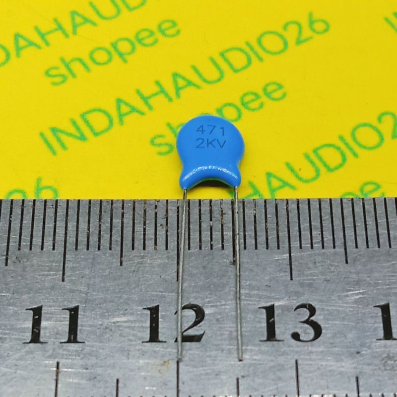 Jual ceramic disc capacitors 471 2kv 5mm 470pf 470p kapasitor keramik ...