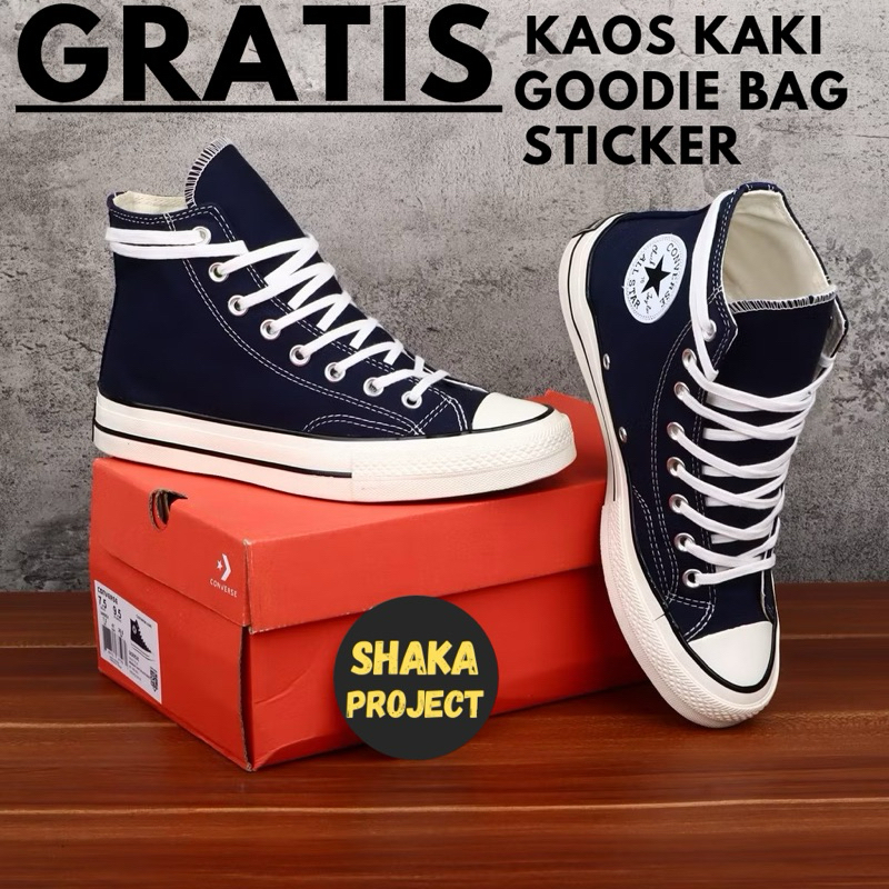 Jual Converse 70s 70S tinggi Biru Navy Obsidian Hight Sepatu Sekolah ...
