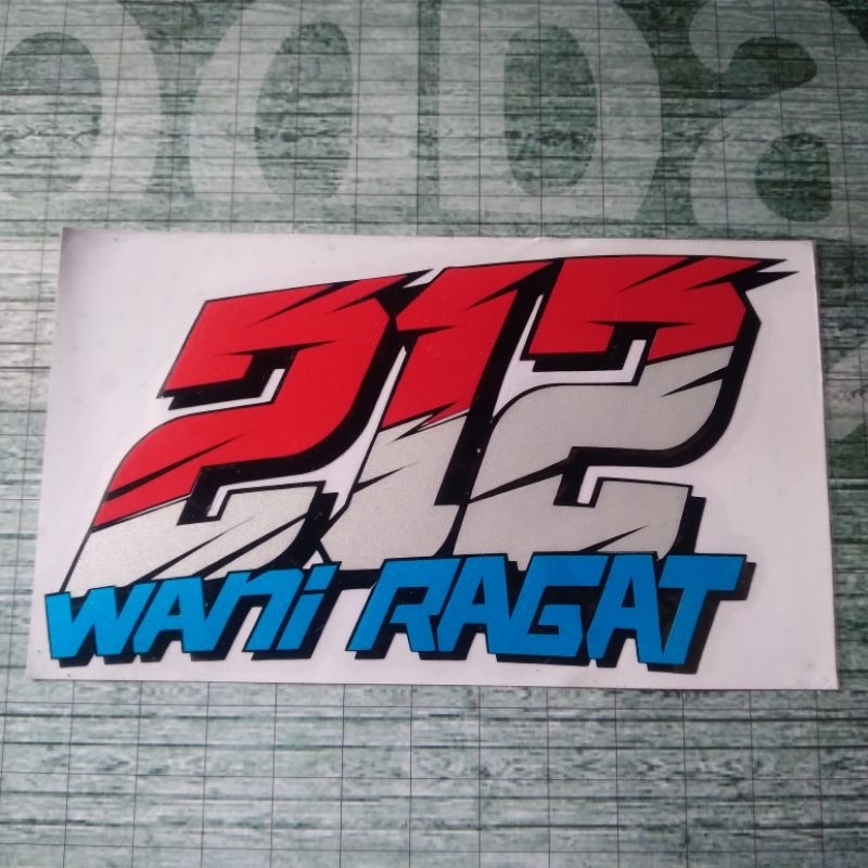 Jual Sticker CUTTING ANGKA BALAP 212 WANI RAGAT | Shopee Indonesia
