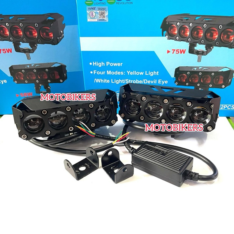 Jual Lampu Tembak LED 4 Mata Transformer Original 3 Kipas Pendingin ...