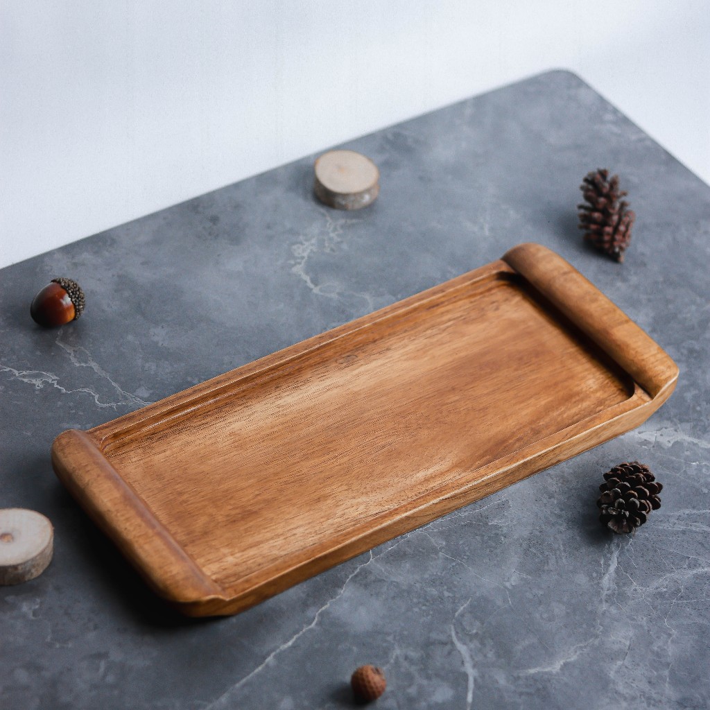 Jual NAMPAN Persegi Panjang Kayu Jati/ Wooden Tray | Shopee Indonesia