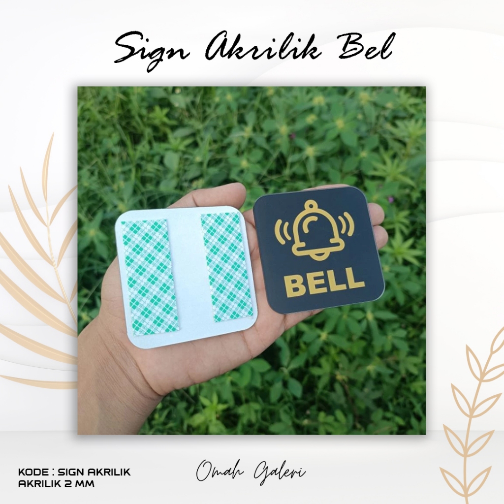 Jual SIGN AKRILIK BELL PINTU RUMAH CAFE TOKO / TULISAN BELL AKRILIK ...