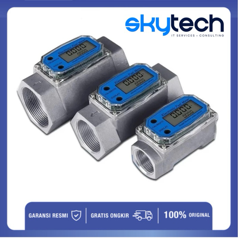 Jual Flow Meter 1 Inch Water Turbine Cairan 1" Inci Solar NPT Liquid Diesel | Shopee Indonesia