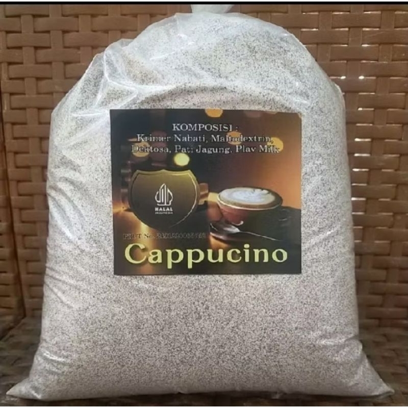 Jual Bubuk Cappucino cincau 1kg Sdh MiX Gula,dan rasa. gurih capucino ...