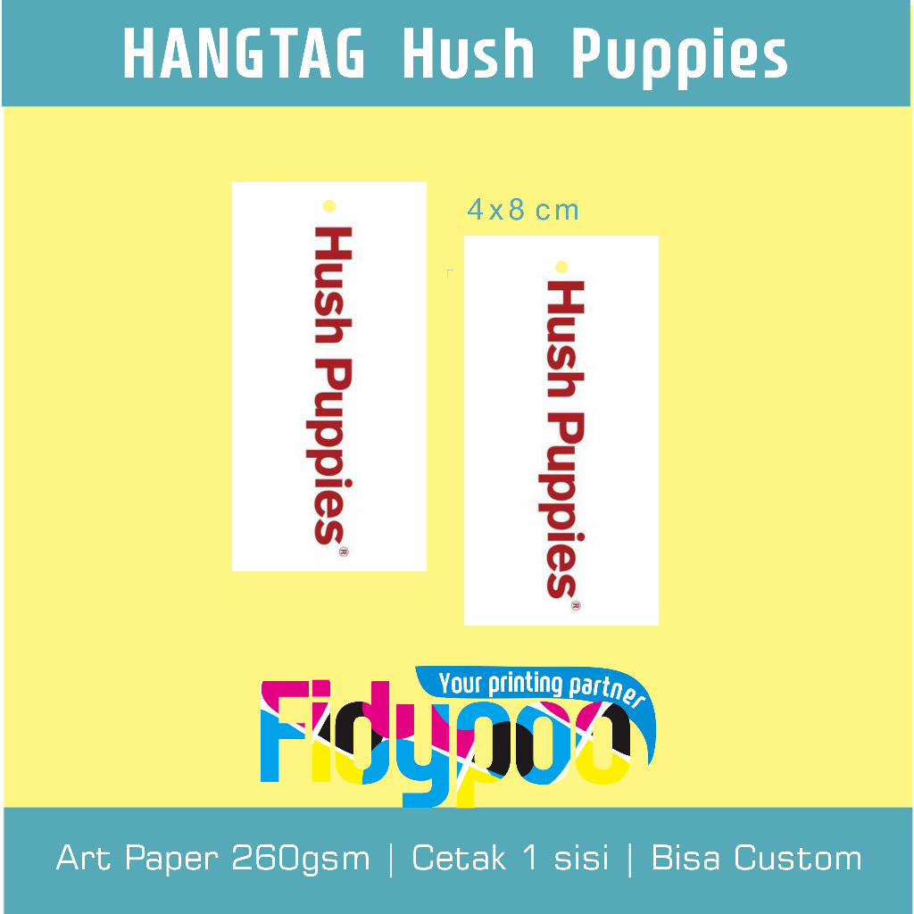Jual Hangtag Hush Puppies // Label Hush Puppies // Hangtag brand ...
