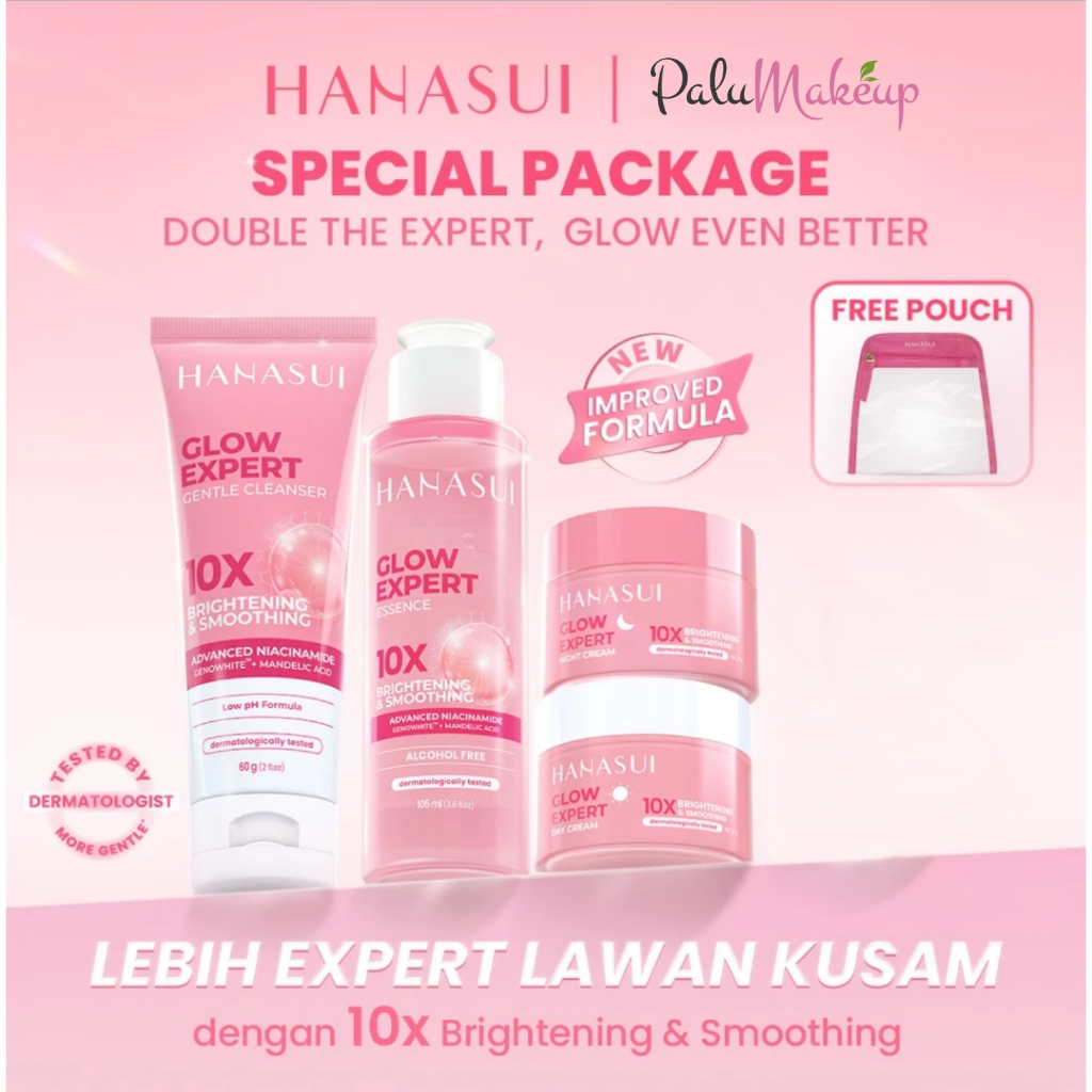 Jual Hanasui Flawless Glow Paket (PINK) | Shopee Indonesia