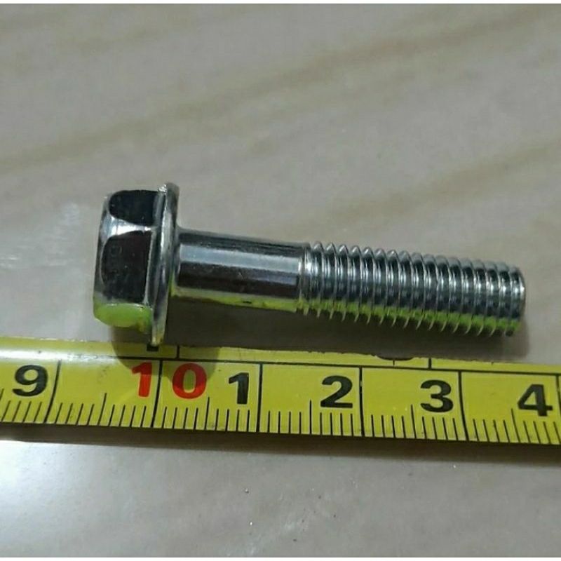 Jual Baut Flangr M8×35 Flange Bolt putih (Baut Topi) | Shopee Indonesia