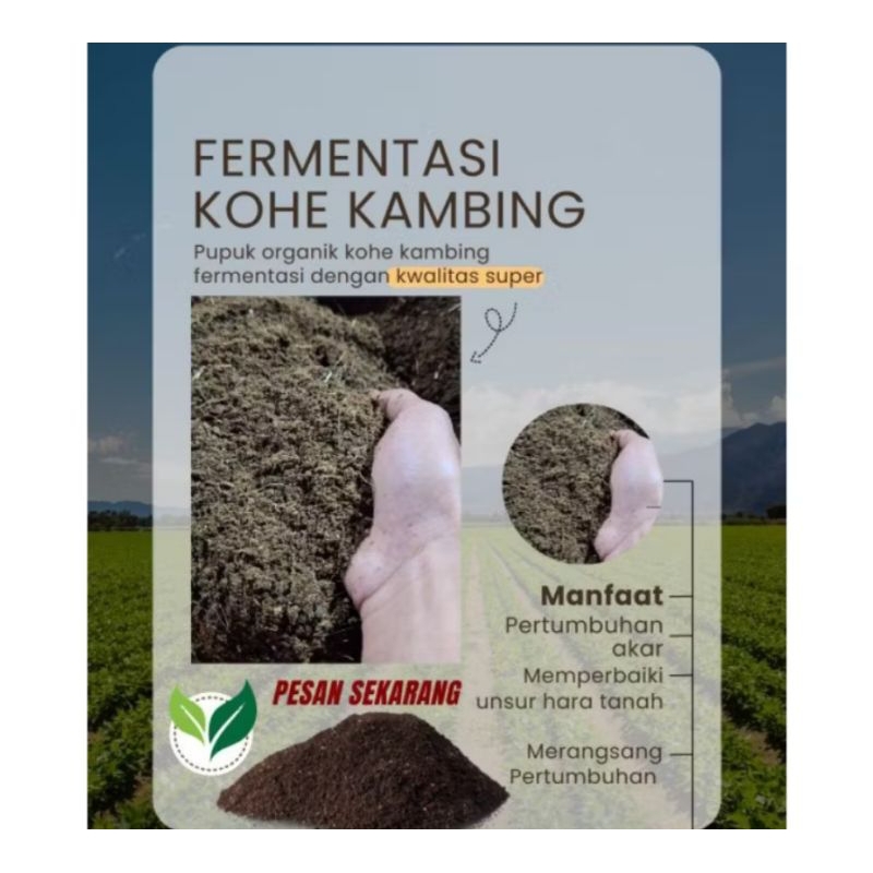 Jual PUPUK ORGANIK KOHE KAMBING HALUS FERMENTASI | Shopee Indonesia