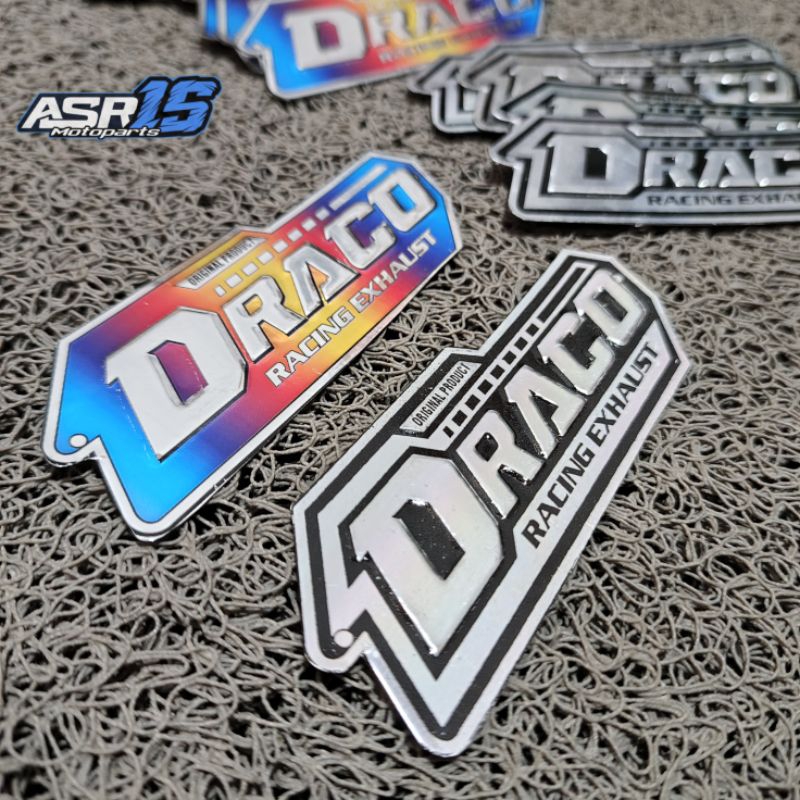 Jual Emblem Logo Knalpot DRACO RACING MUFFLER Timbul Bahan Aluminium ...