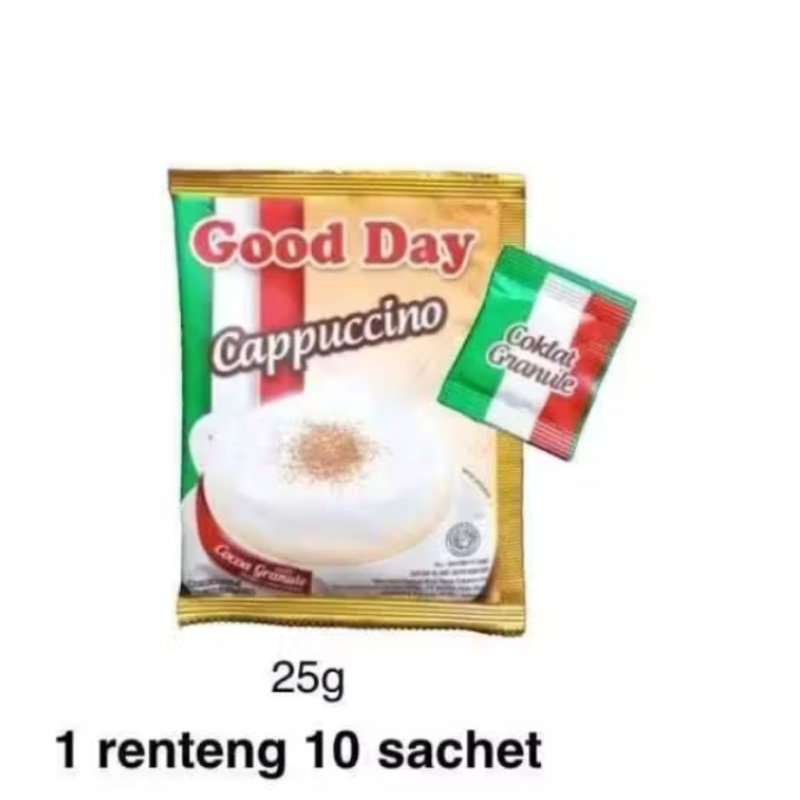 Jual KOPI GOOD DAY CAPPUCCINO 25gr RENCENG ISI 10 Sachet, Kopi Capucino | Shopee Indonesia