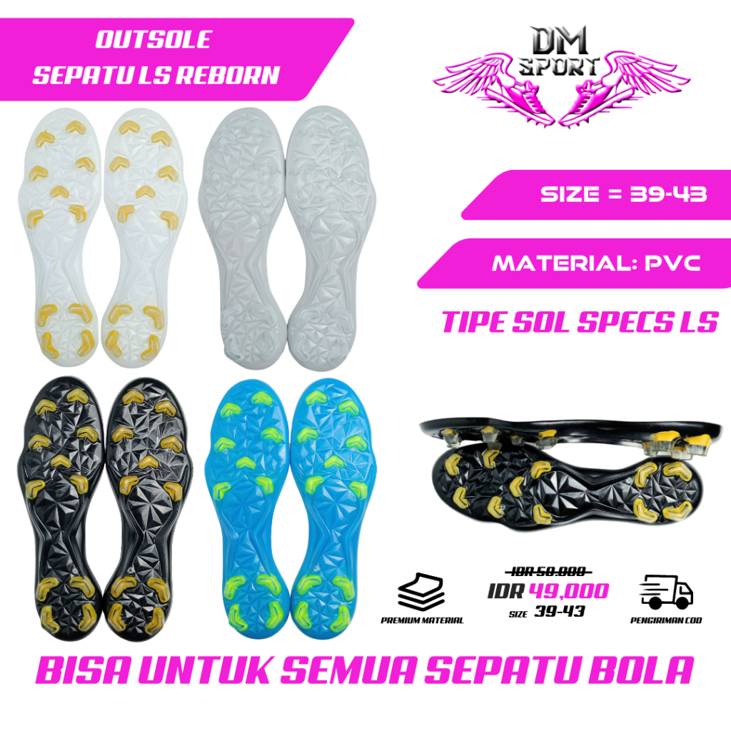Jual Outsole-Sol Telapak Sepatu Bola Sepcs Original Imfort Terbaru size ...