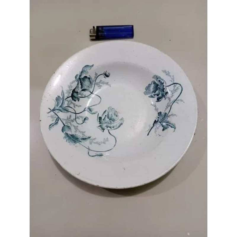 Jual Piring kuno porselen bunga anggrek hitam dia 22cm | Shopee Indonesia