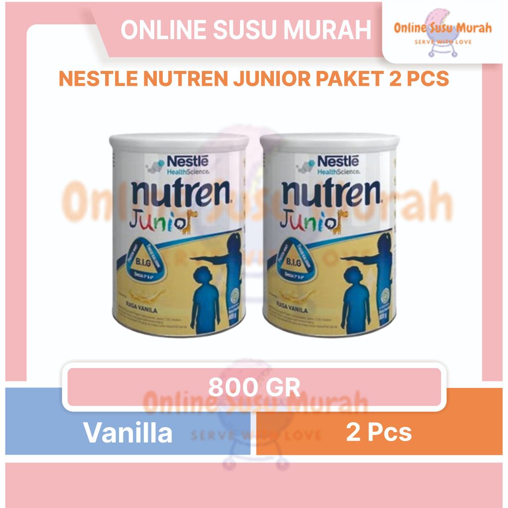 Jual NUTREN JUNIOR 800 GR PAKET 2 PCS - SUSU TINGGI KALORI PENAMBAH ...